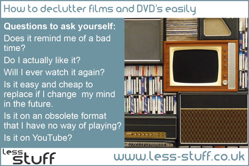How to declutter films and DVD's easily - less stuff - decluttering for ...