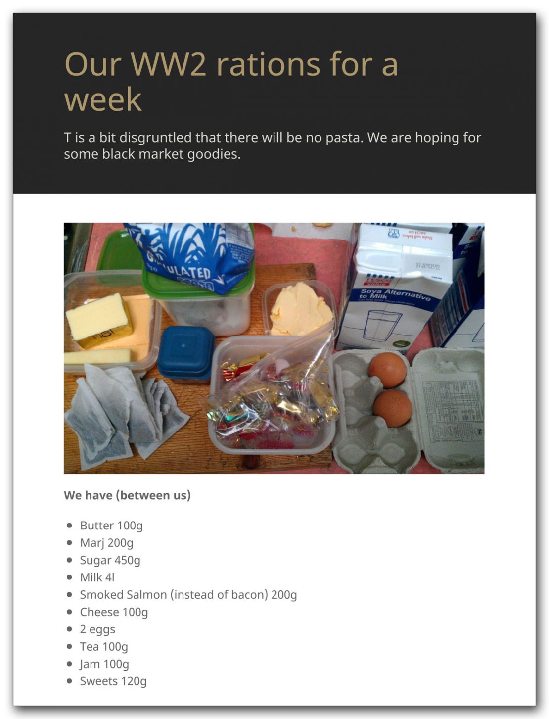 A-Week-on-WW2-Rations-rations - less stuff - decluttering for non ...