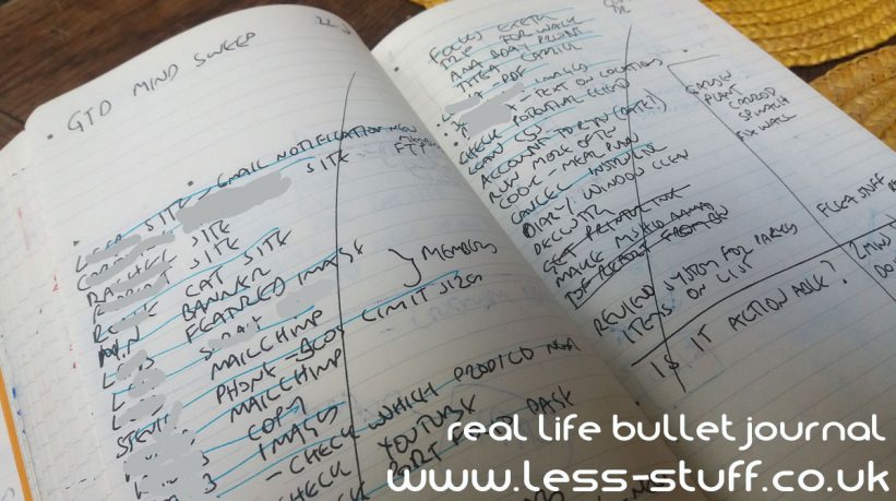 GTD-Mind-Sweep - less stuff - decluttering for non minimalists