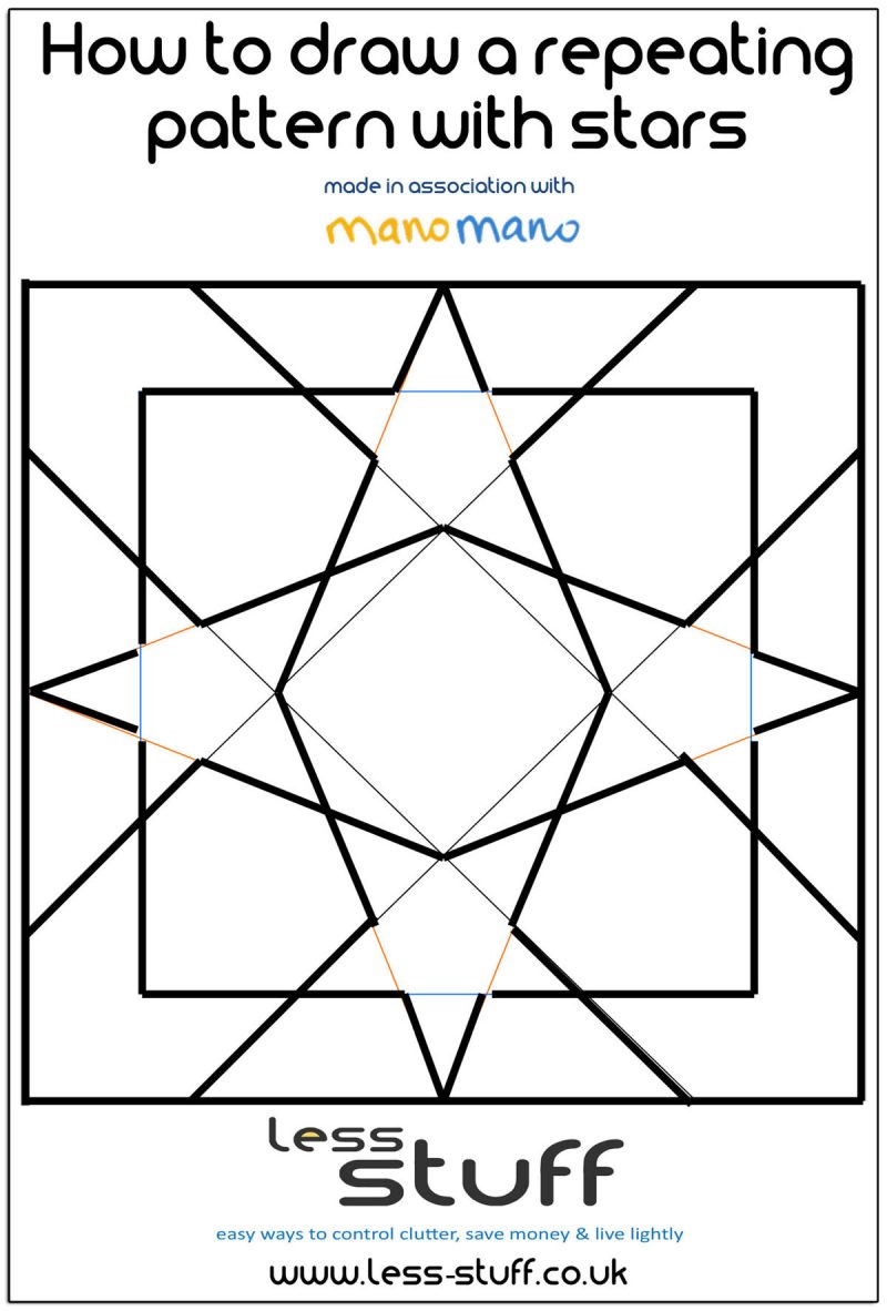 How-to-draw-repeating-stars-cover - less stuff - decluttering for non ...