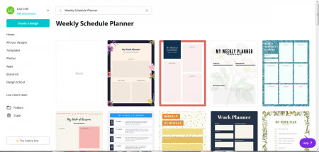 canva-weekly-schedule - less stuff - decluttering for non minimalists